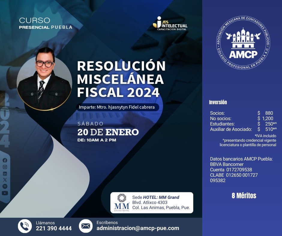 AMCP Puebla | ASOCIACIÓN MÉXICANA DE CONTADORES PÚBLICOS, COLEGIO PROFESIONAL EN PUEBLA A.C.